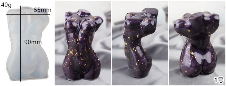 3D Body Shape Mold for Resin Crafting, High Gloss Finish, Shiny Mold ...