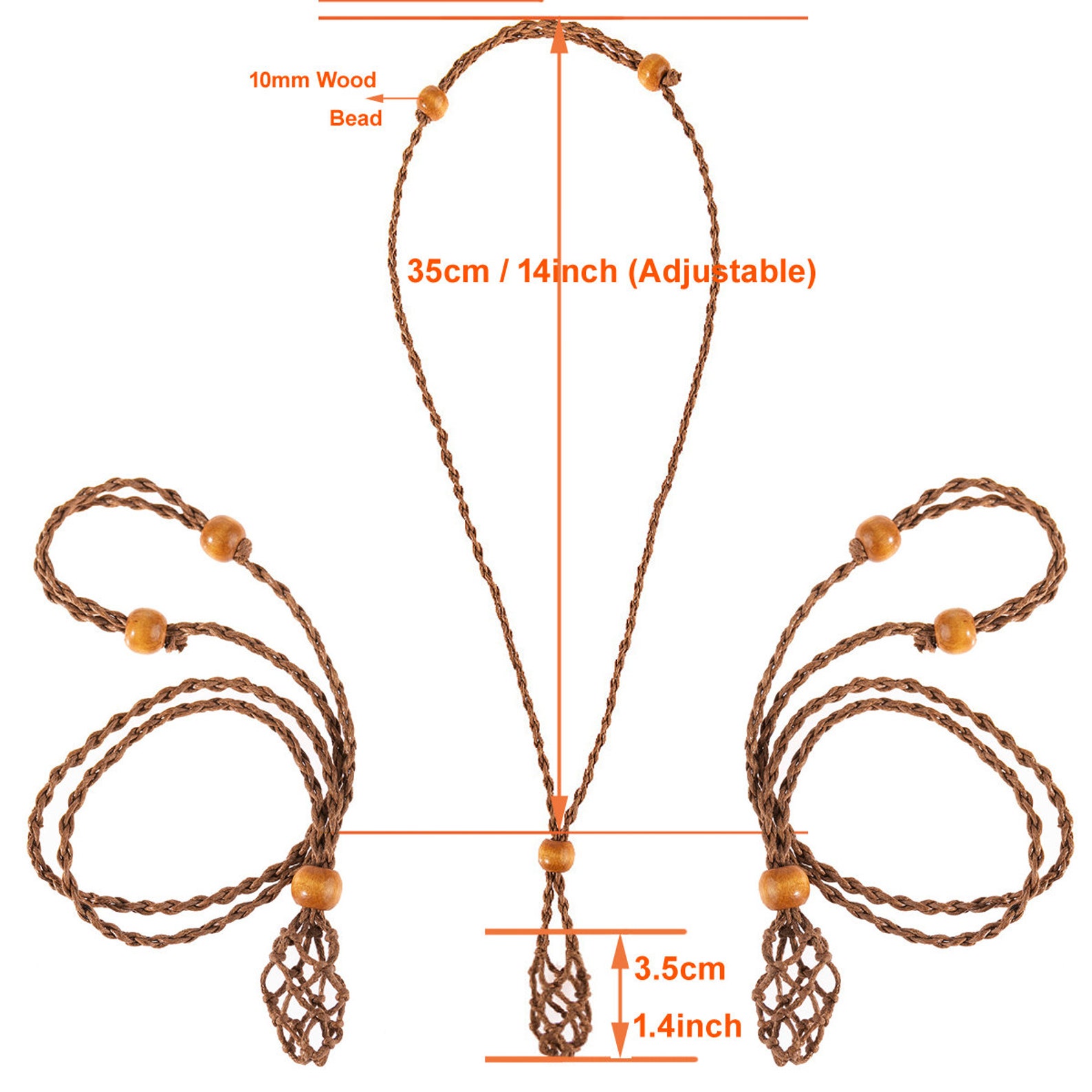 Pack of 2 New Design Adjustable Necklace Cord Empty Stone - Etsy