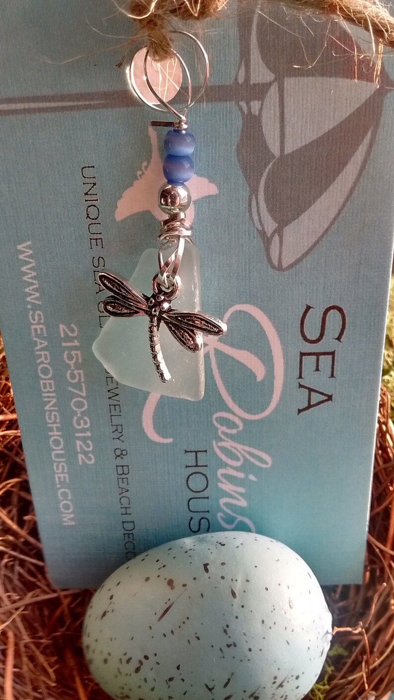 Sea-glass Dragonfly Set - Etsy