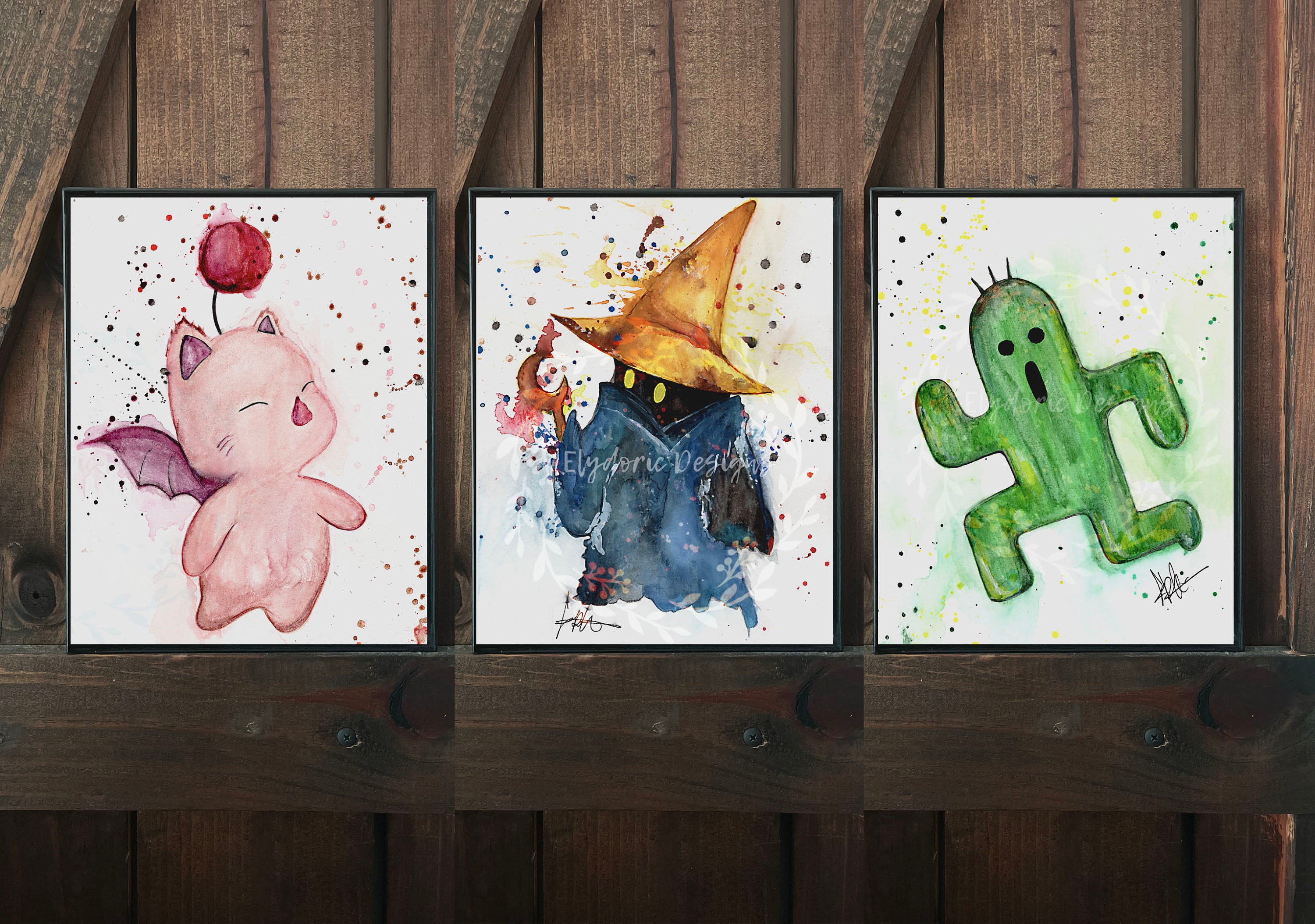 Set of Final Fantasy Moogle Black Mage Cactaur Chocobo - Etsy