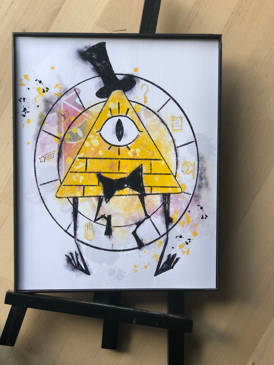 Bill Cipher Art Print Watercolor - Etsy