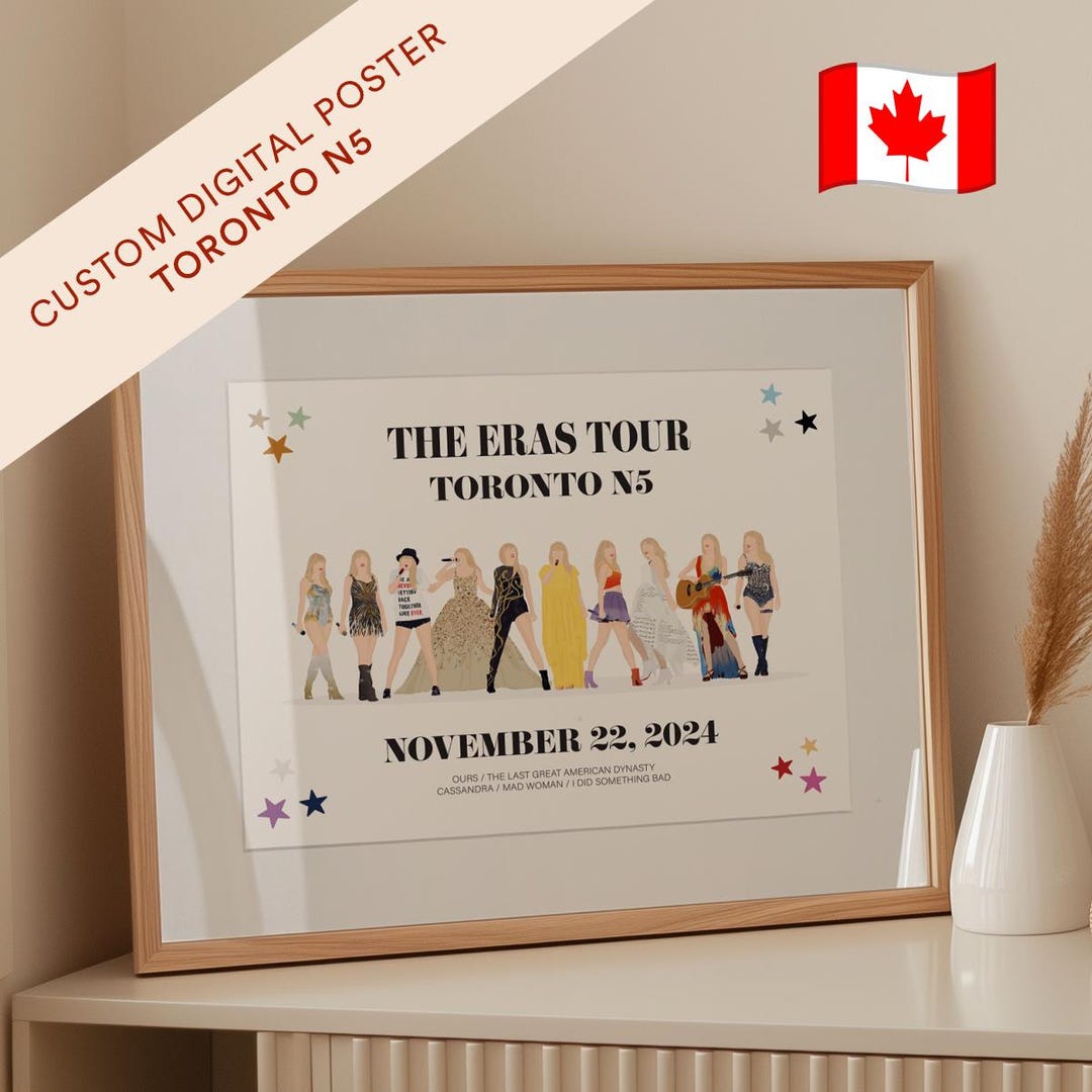 TORONTO CANADA N5 – Printable Poster - Eras Tour - Digital Art Wall ...
