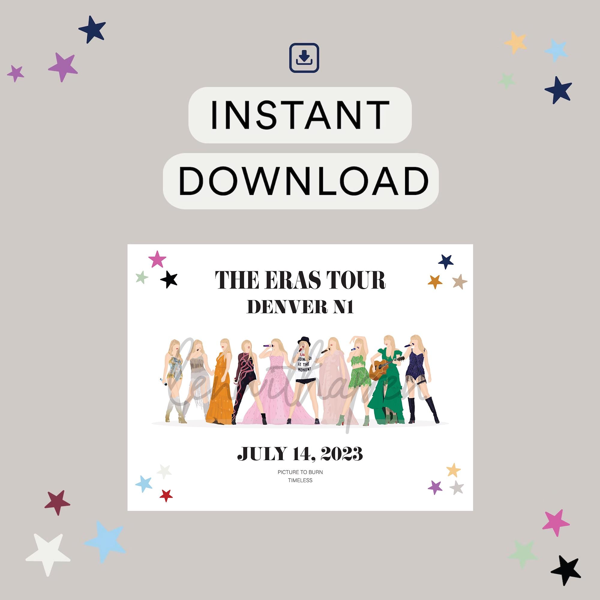 DENVER N1 – Printable Poster - Eras Tour - Digital Art Wall Decor ...