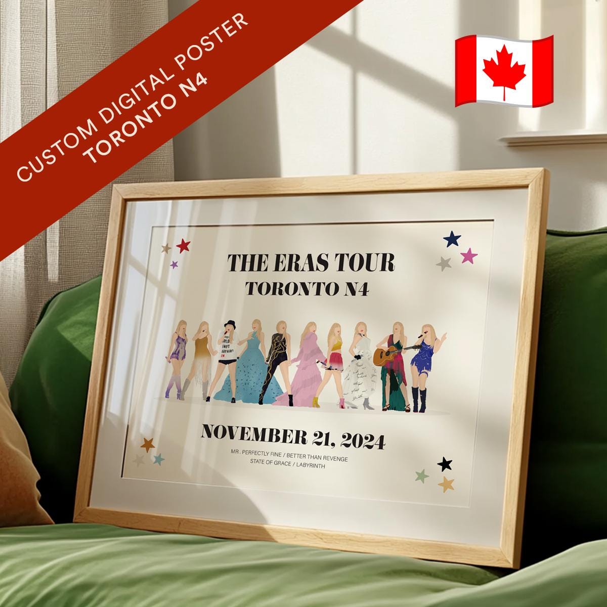 TORONTO CANADA N4 – Printable Poster - Eras Tour - Digital Art Wall ...
