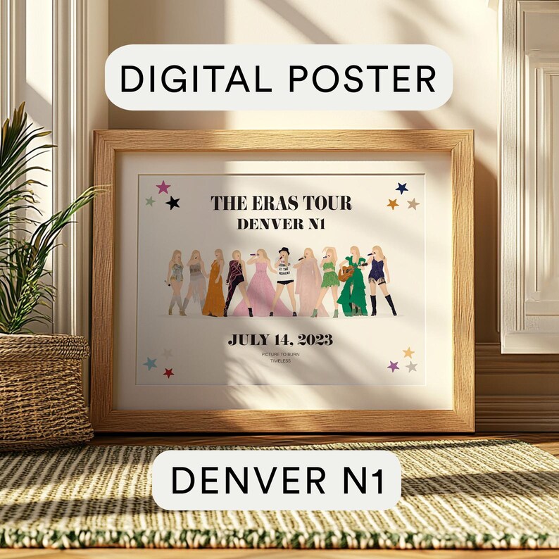 DENVER N1 – Printable Poster - Eras Tour - Digital Art Wall Decor ...