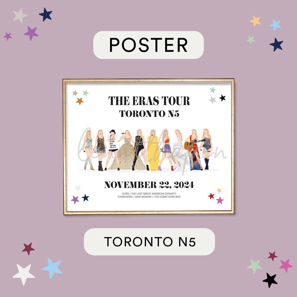 TORONTO CANADA N5 – Printable Poster - Eras Tour - Digital Art Wall ...