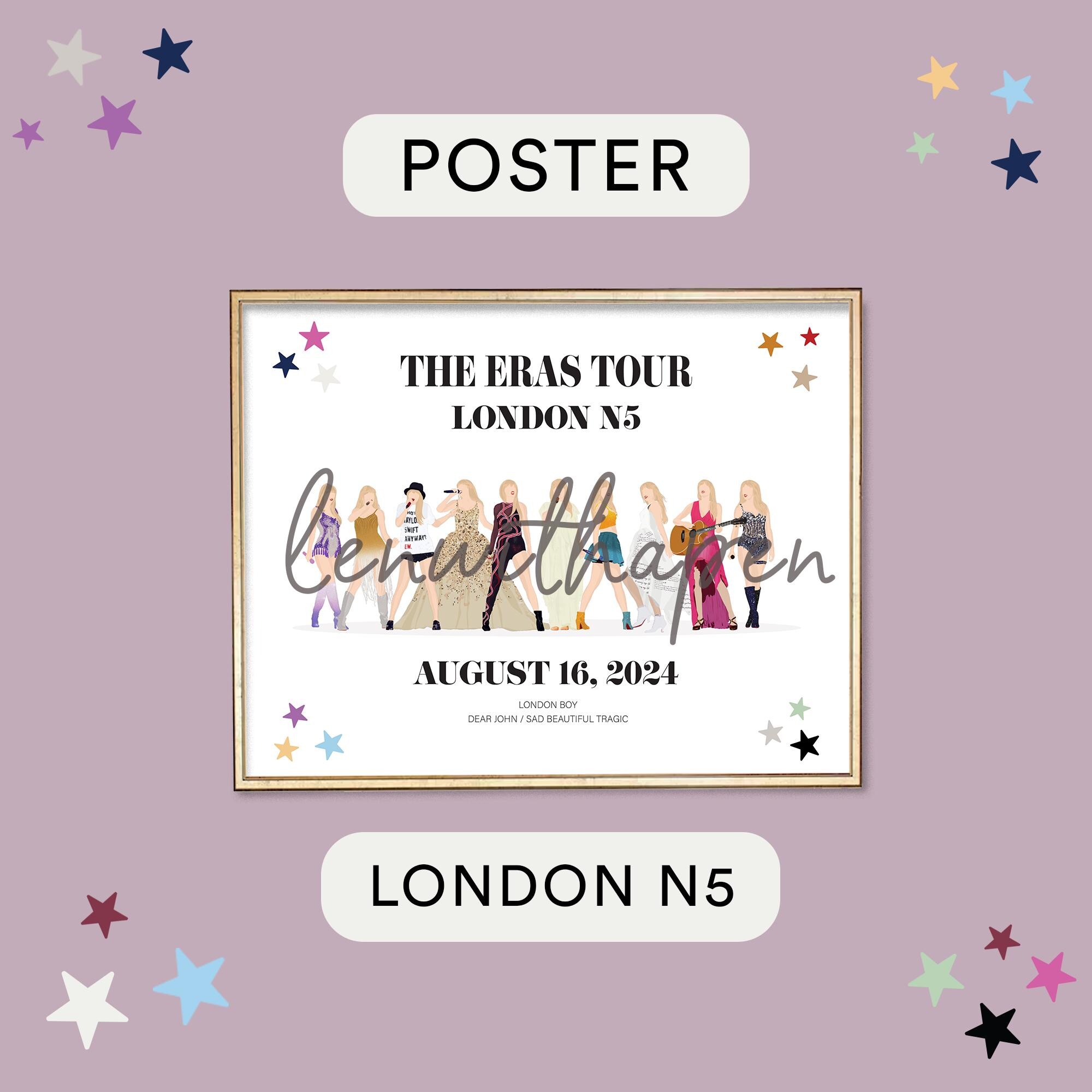 LONDON N5 – Printable Poster - Eras Tour - Digital Art Wall Decor ...