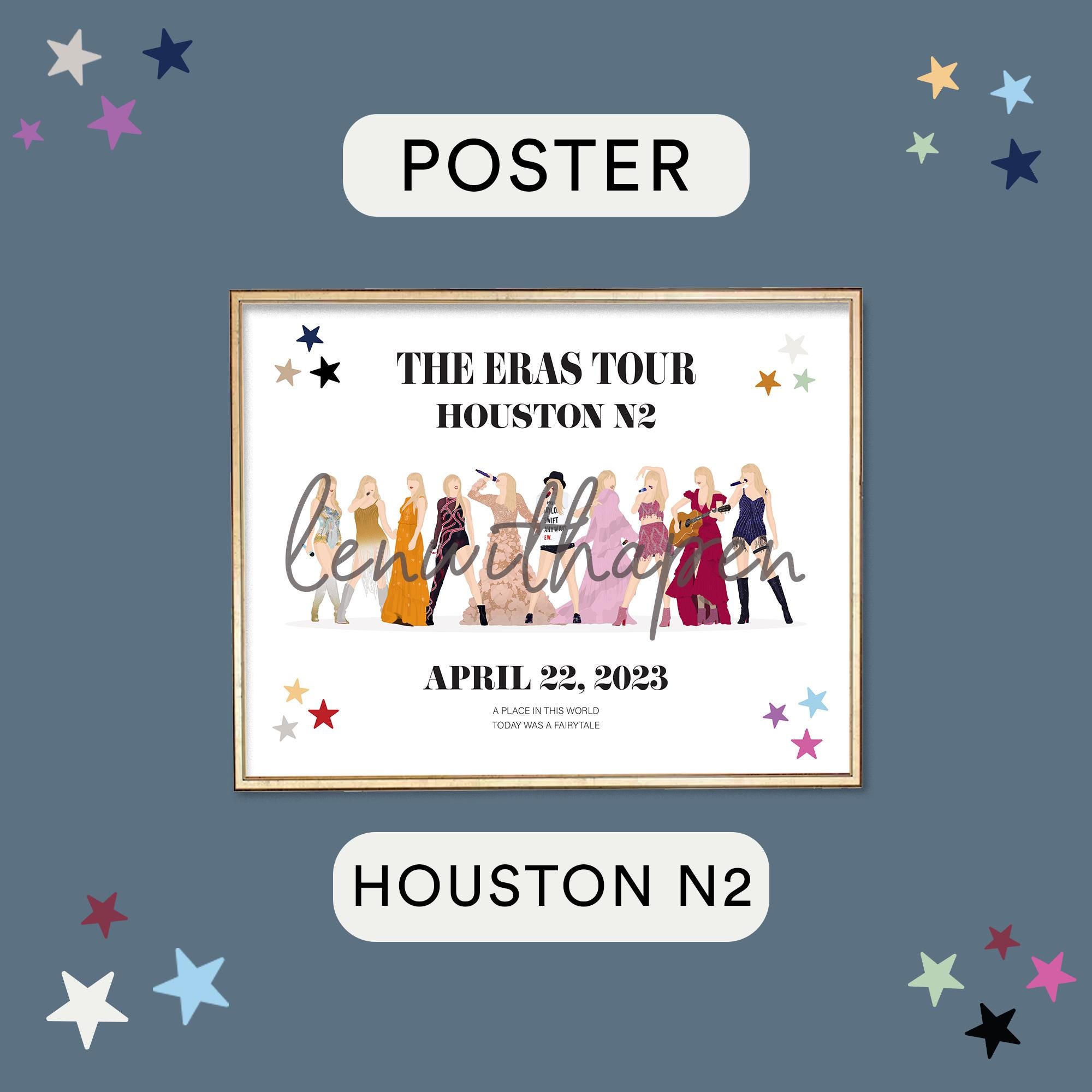 HOUSTON, TX N2 – Printable Poster - Eras Tour - Digital Art Wall Decor ...