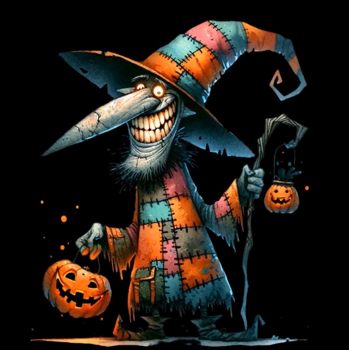 Spooky Witch Clipart Instant Download for Sublimation Design Halloween ...