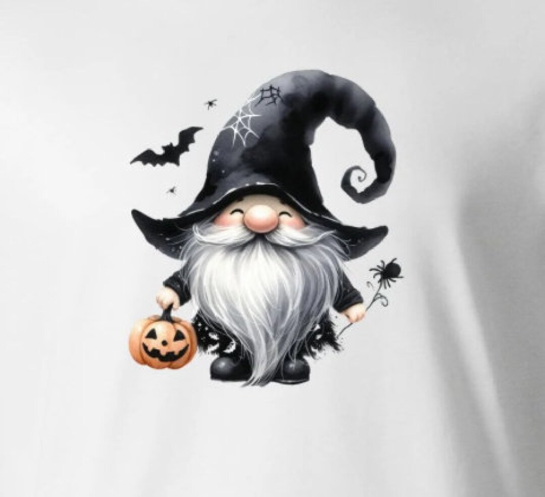 Cute Halloween Gnome Clipart Instant Download for Sublimation Design ...