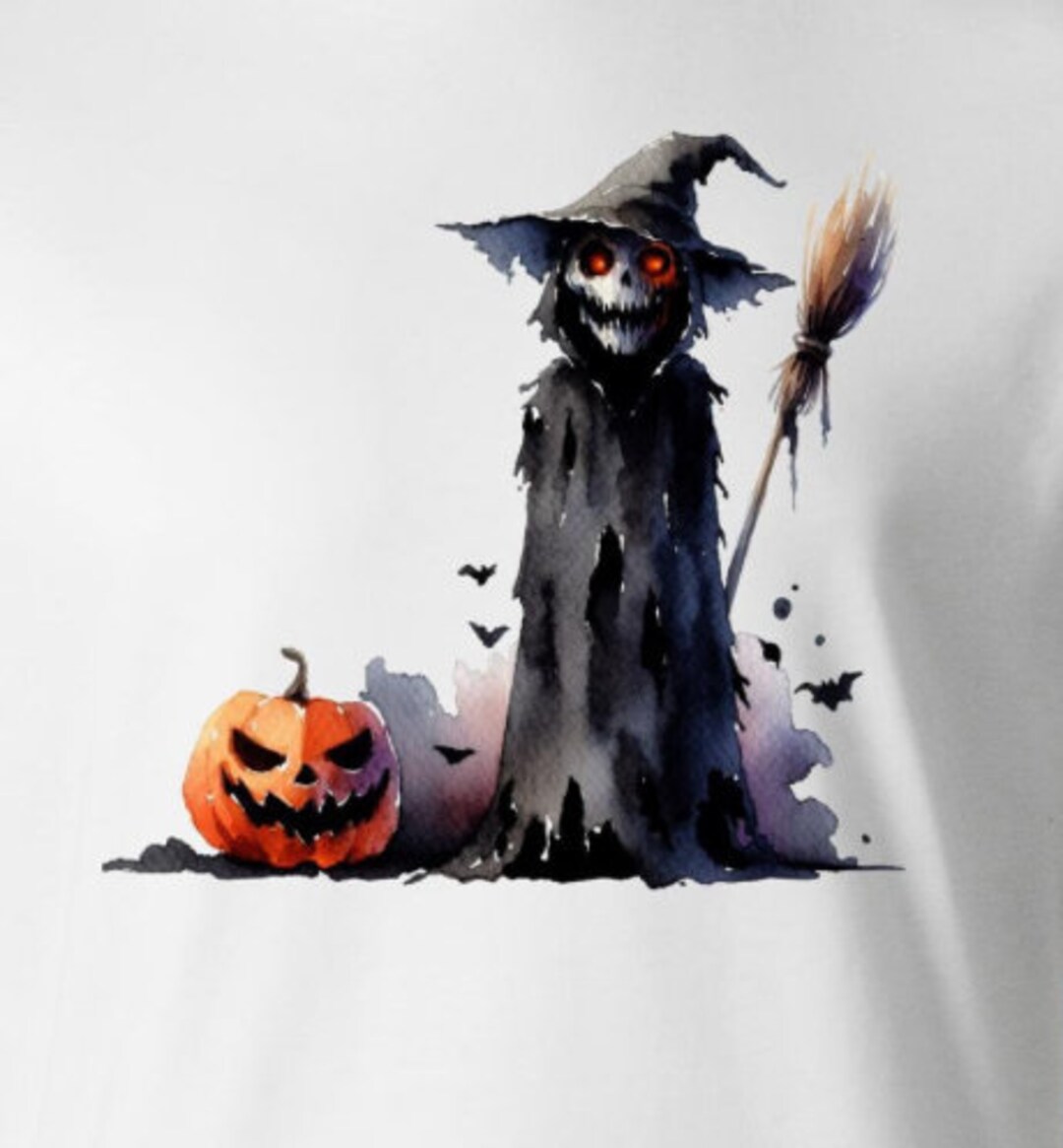 Spooky Halloween Clipart Instant Download for Sublimation Design Witch ...