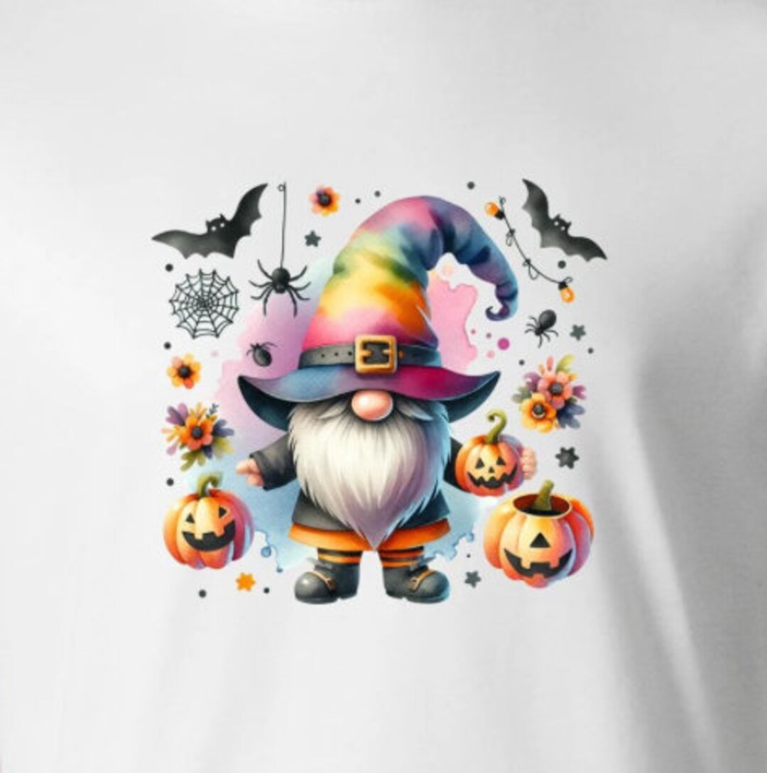 Rainbow Gnome Clipart Instant Download for Sublimation Design Halloween ...
