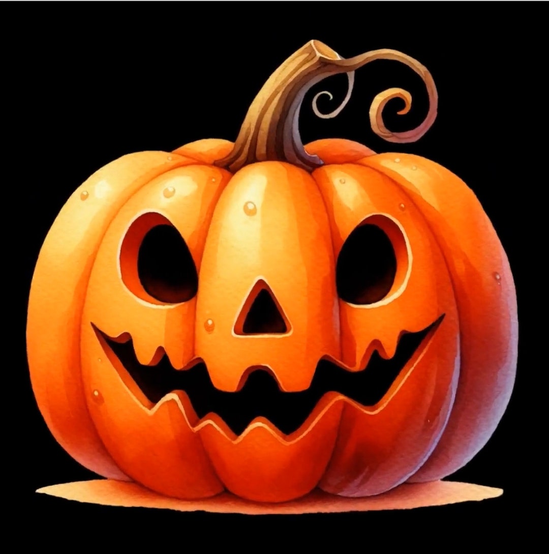 Halloween Pumpkin Clipart Instant Download Sublimation Design for ...