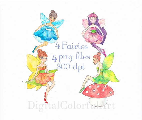 Png fairy clipart Png fairies clipart Watercolor clipart | Etsy