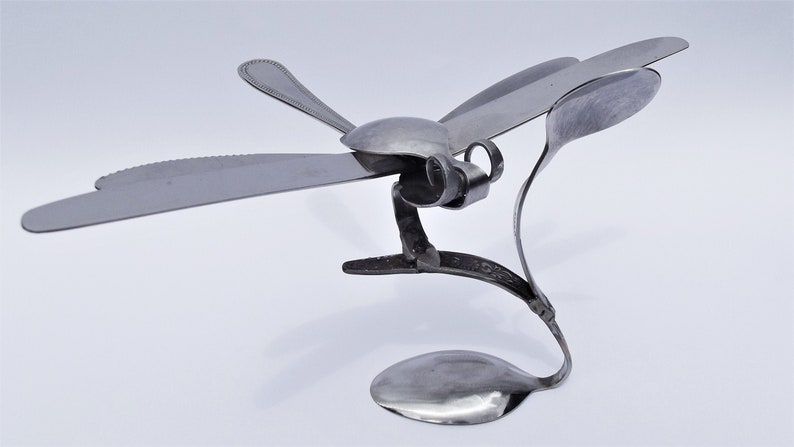 Dragonfly Sculpture in Cutlery - Etsy