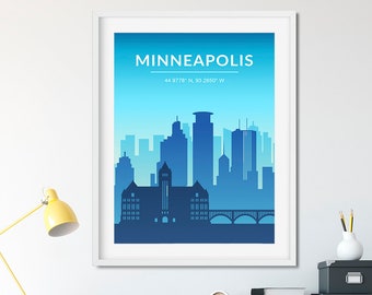 Minneapolis poster | Etsy