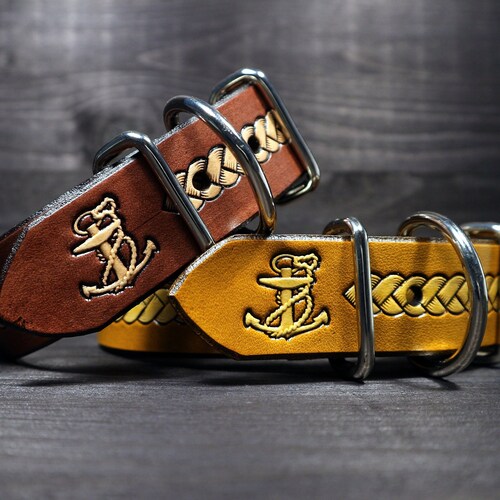 PERSONALIZED LEATHER COLLAR // Collar With Name // - Etsy