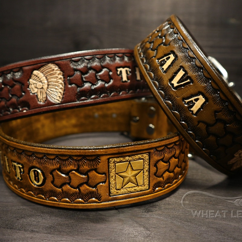 Leather Dog Collars - Etsy