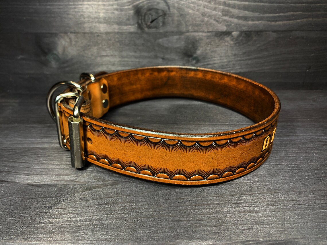 PERSONALIZED LEATHER COLLAR // With Name // Personalised | Etsy