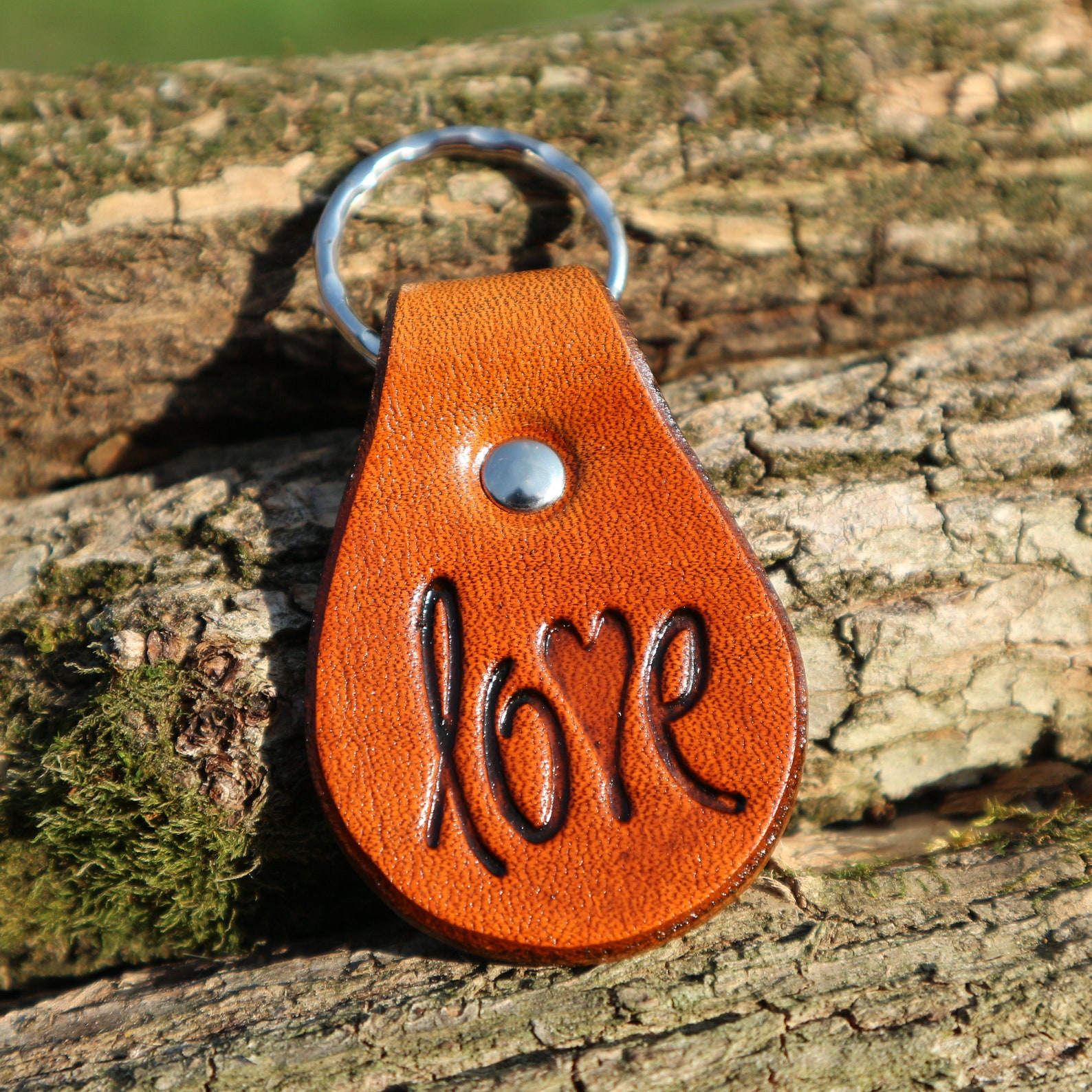 CUSTOM LEATHER KEYCHAIN With Various 3D Stamps, in Six Colors ...