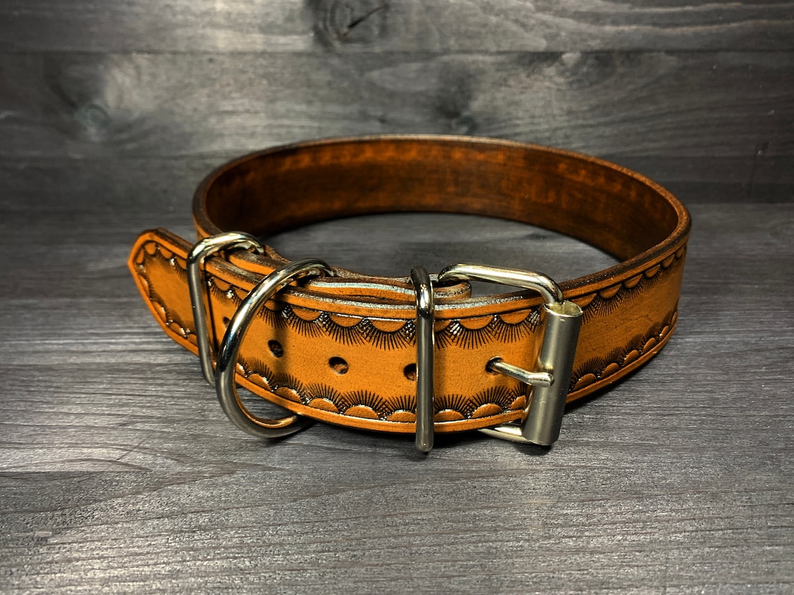 PERSONALIZED LEATHER COLLAR // With Name // Personalised | Etsy