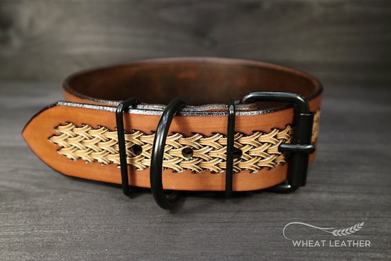 PERSONALIZED LEATHER COLLAR // With name // Personalised | Etsy