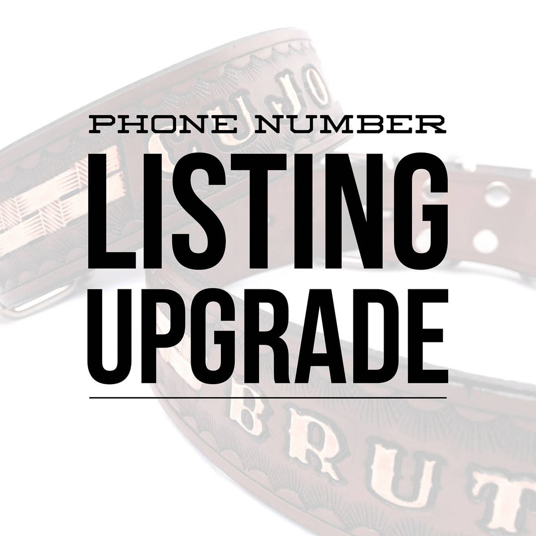 UPGRADE - Phone Number for Your Collar - Etsy