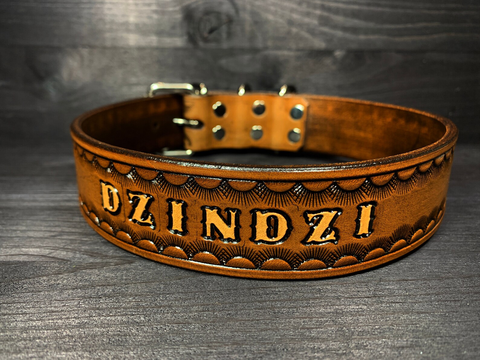 PERSONALIZED LEATHER COLLAR // With Name // Personalised | Etsy