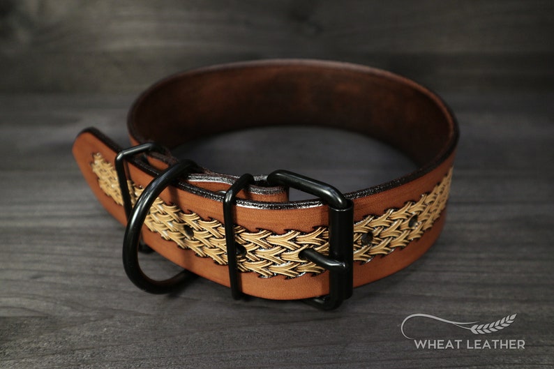 PERSONALIZED LEATHER COLLAR // With name // Personalised | Etsy