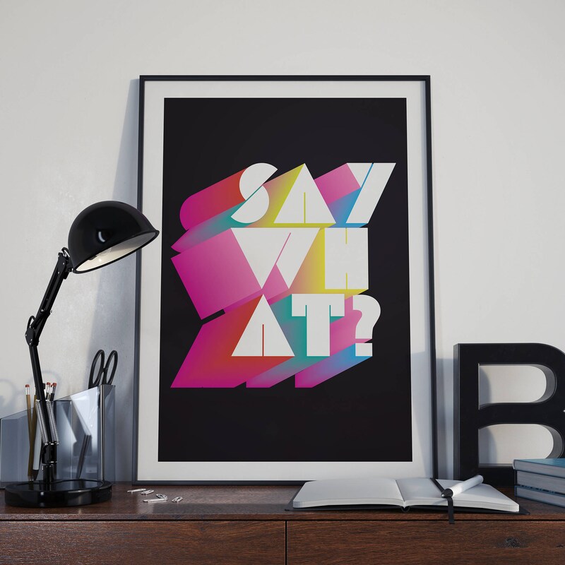 Typography Poster - Etsy