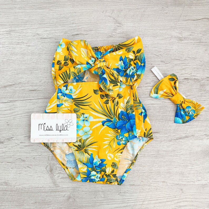 Summer Baby Girl Romper, Hawaiian Baby Outfit, Tropical Newborn Clothes ...
