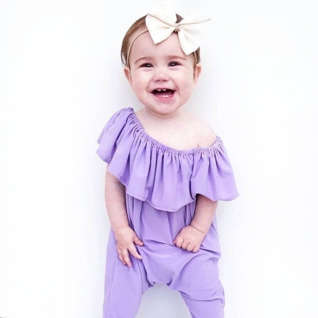 Adorable off the Shoulder Baby Girl Jumpsuits, Harem Baby Girl ...