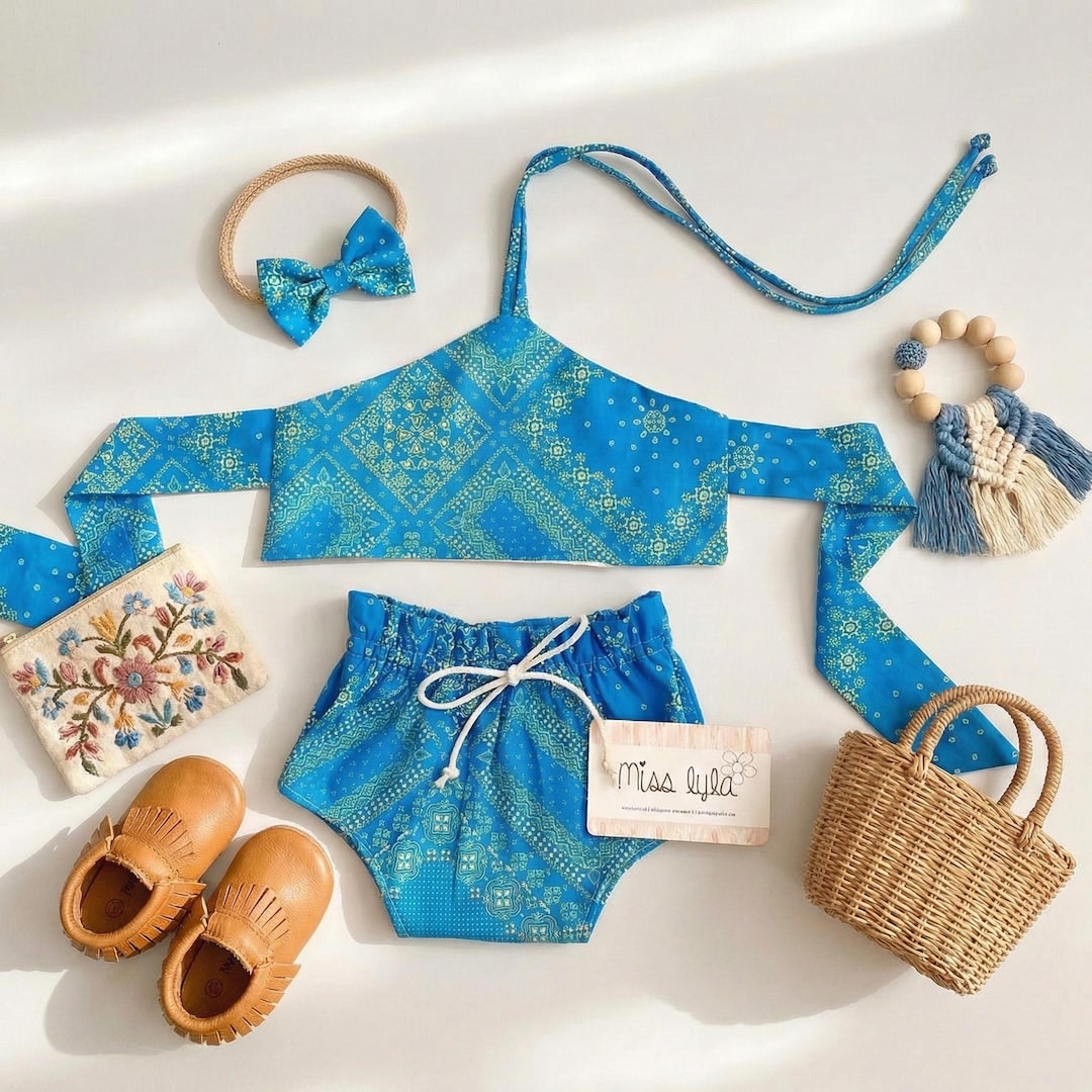 Baby Girl Boho Outfit, Toddler Girl Summer Set, Baby Girl Beach Outfit ...