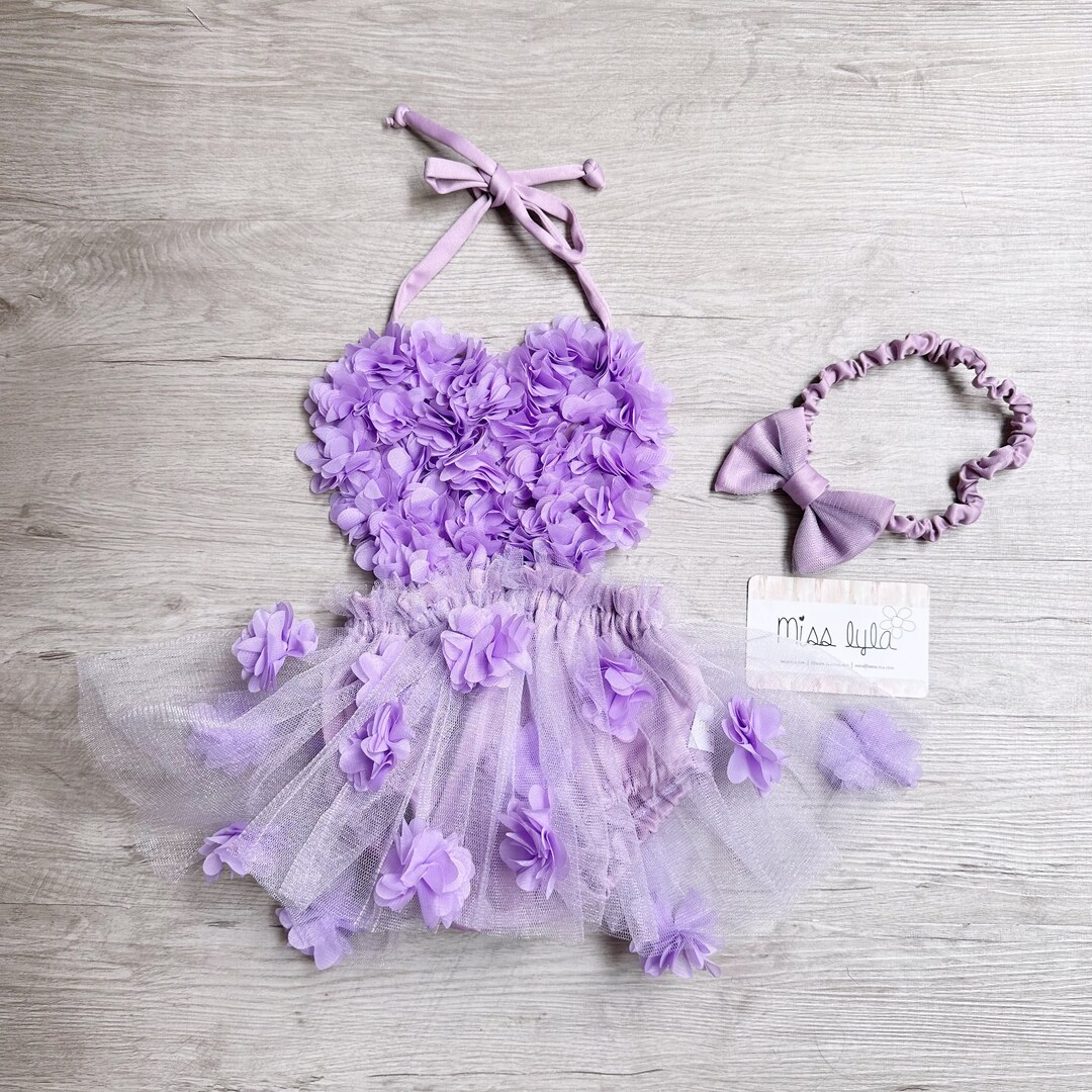 Must-have Purple Baby Girl Outfits for 1st Birthday, Adorable Floral ...