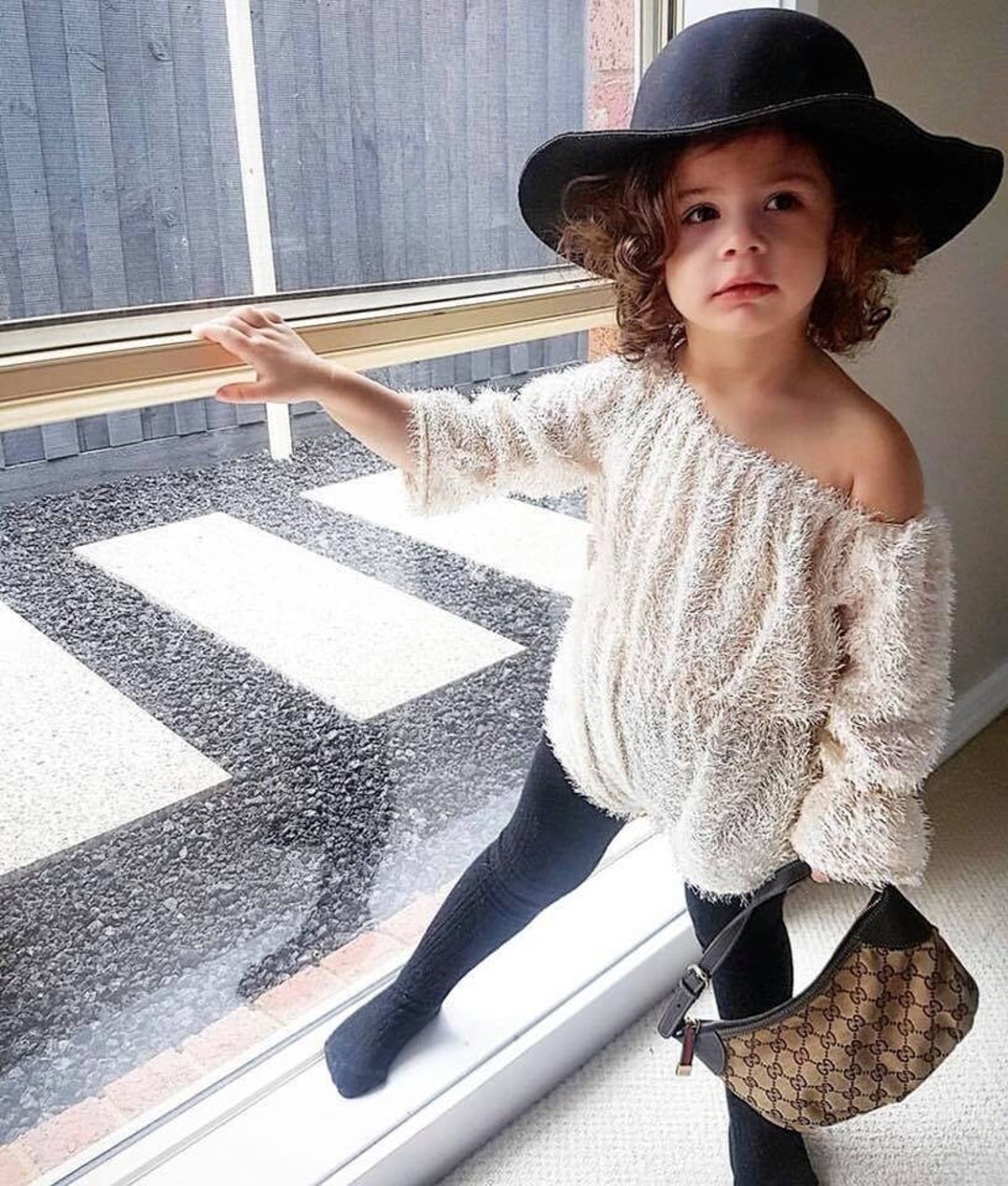Adorable Baby Girl Long Sleeve Rompers, White Fur Girls Romper, Baby ...