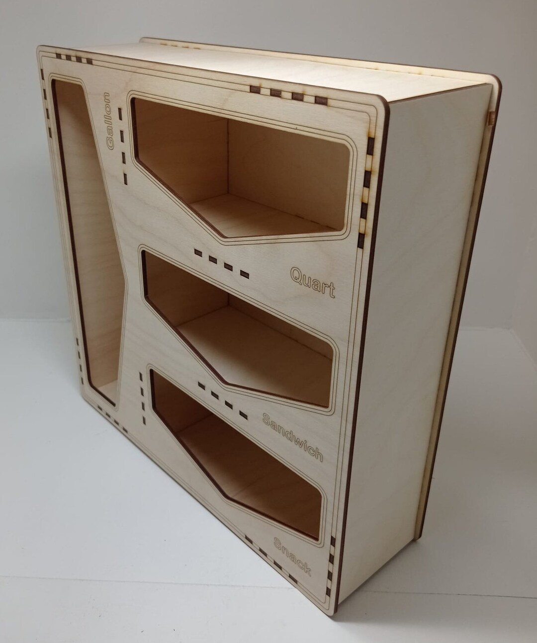 Sandwich Bag Storage Organizer With Wall Mount Capability | Detachable ...