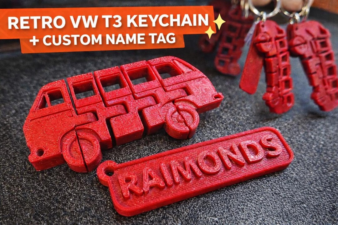 VW T3, Vanagon, WESTFALIA, Transporter, Flexible Key Chain Set, Fan ...