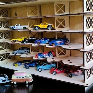 Closed 45 Degree Angles Display Cabinet, Diecast Toy Car Displays for 1 ...
