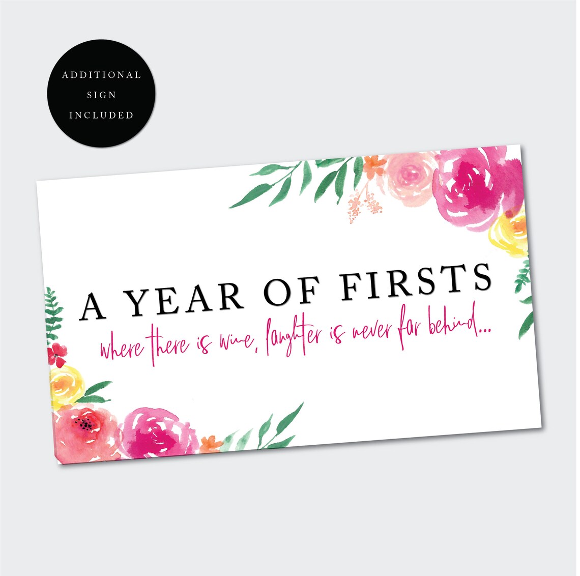Marriage Milestone Wine Basket Tags - A Year of Firsts - Wine Gift ...