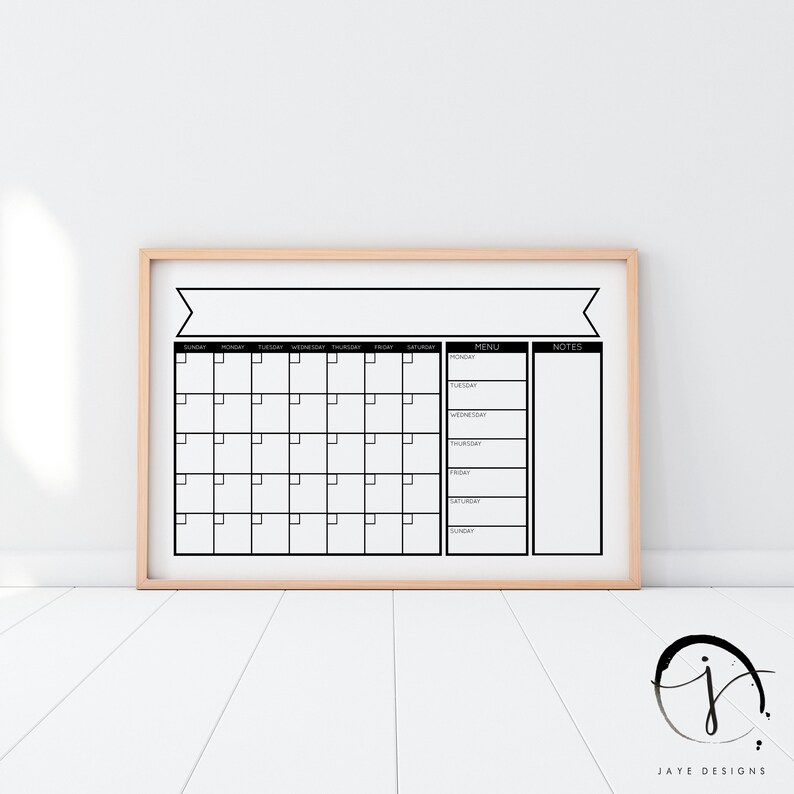Printable Wall Calendar - Digital Download, Customizable, Multiple ...