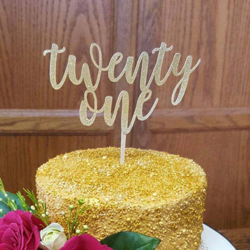 21 Cake Topper - Etsy