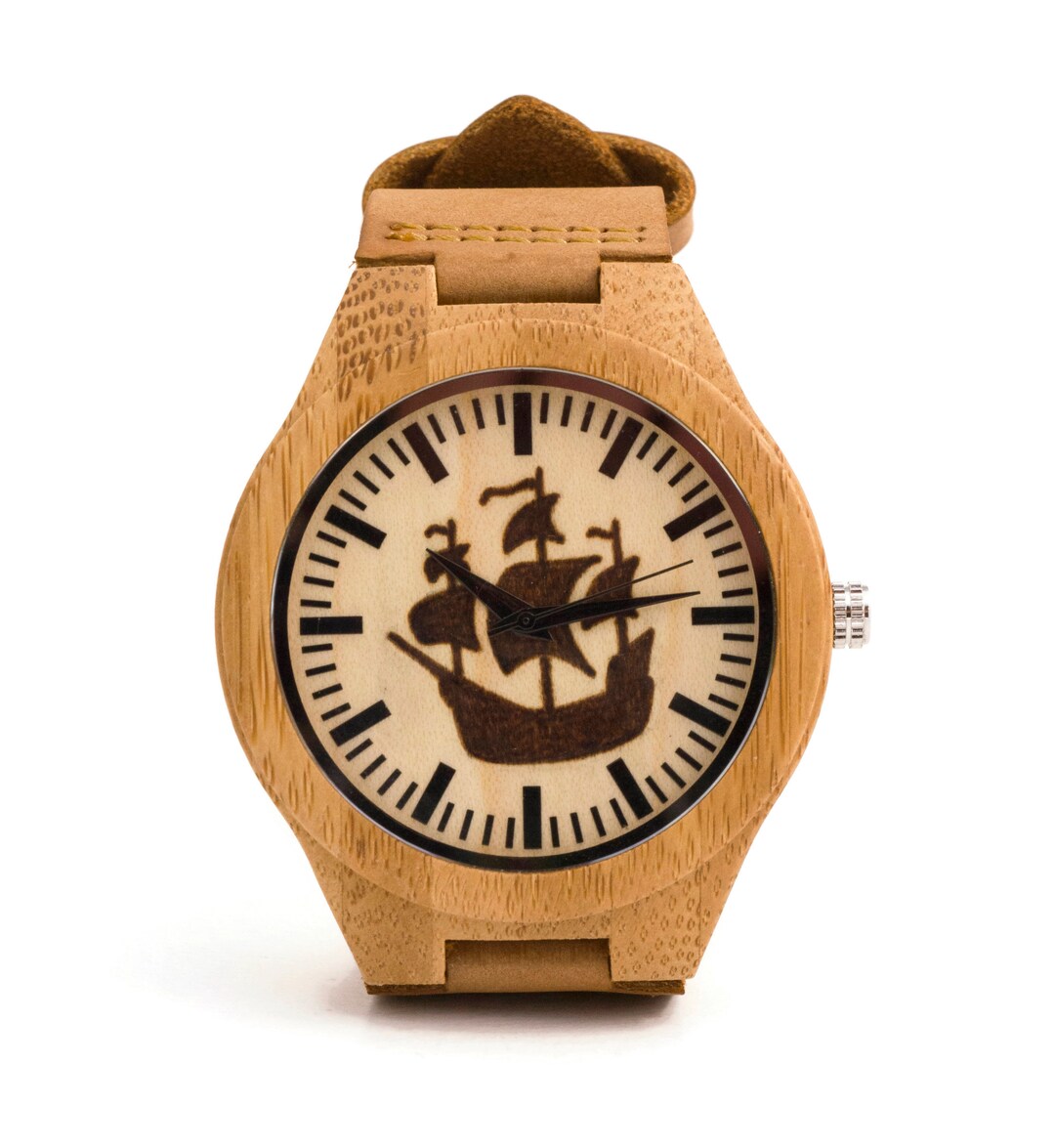 Boat Sailboat Watch Quartz Analog Wristwatch Bamboo Wood - Etsy