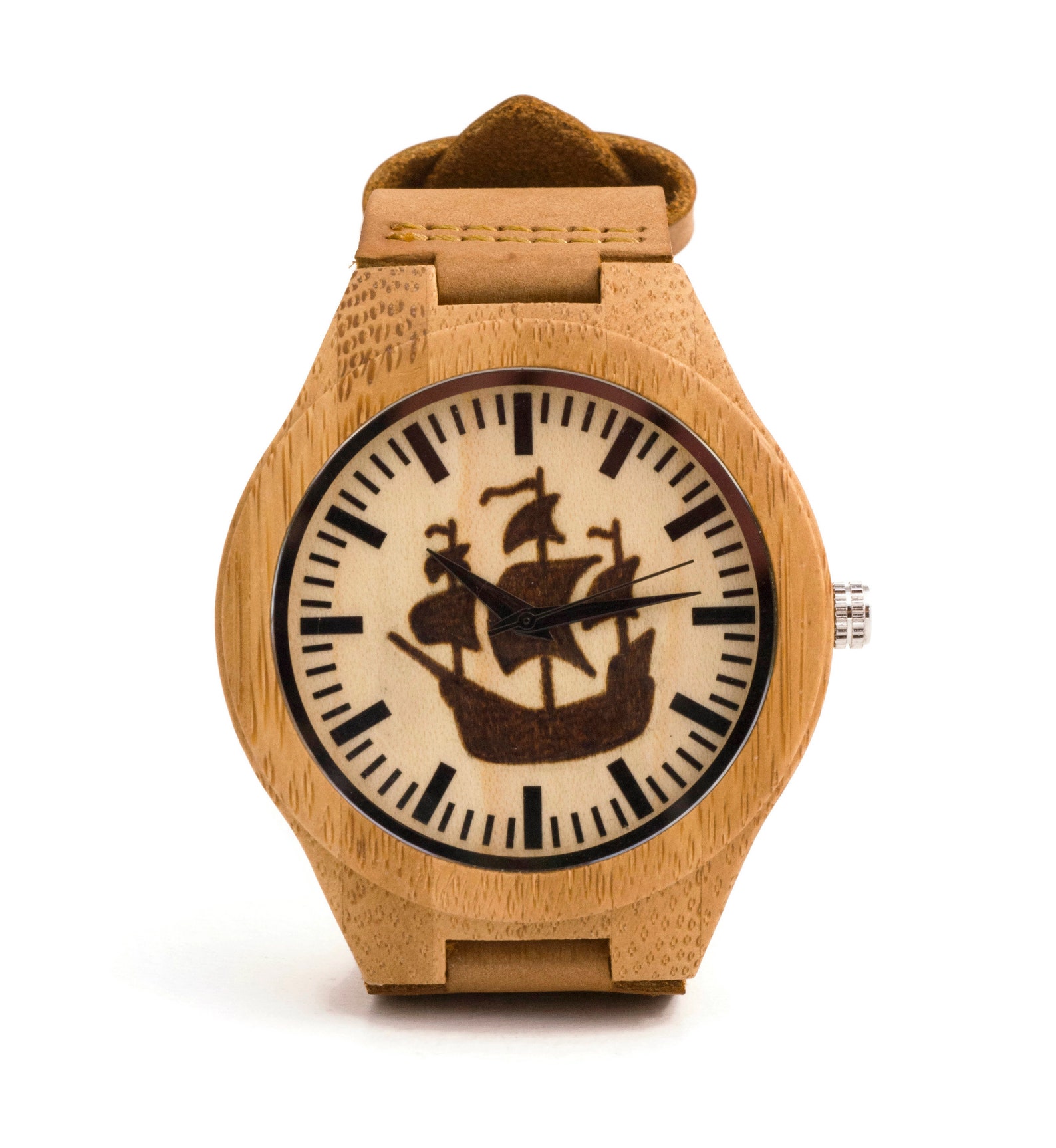Boat Sailboat Watch Quartz Analog Wristwatch Bamboo Wood - Etsy