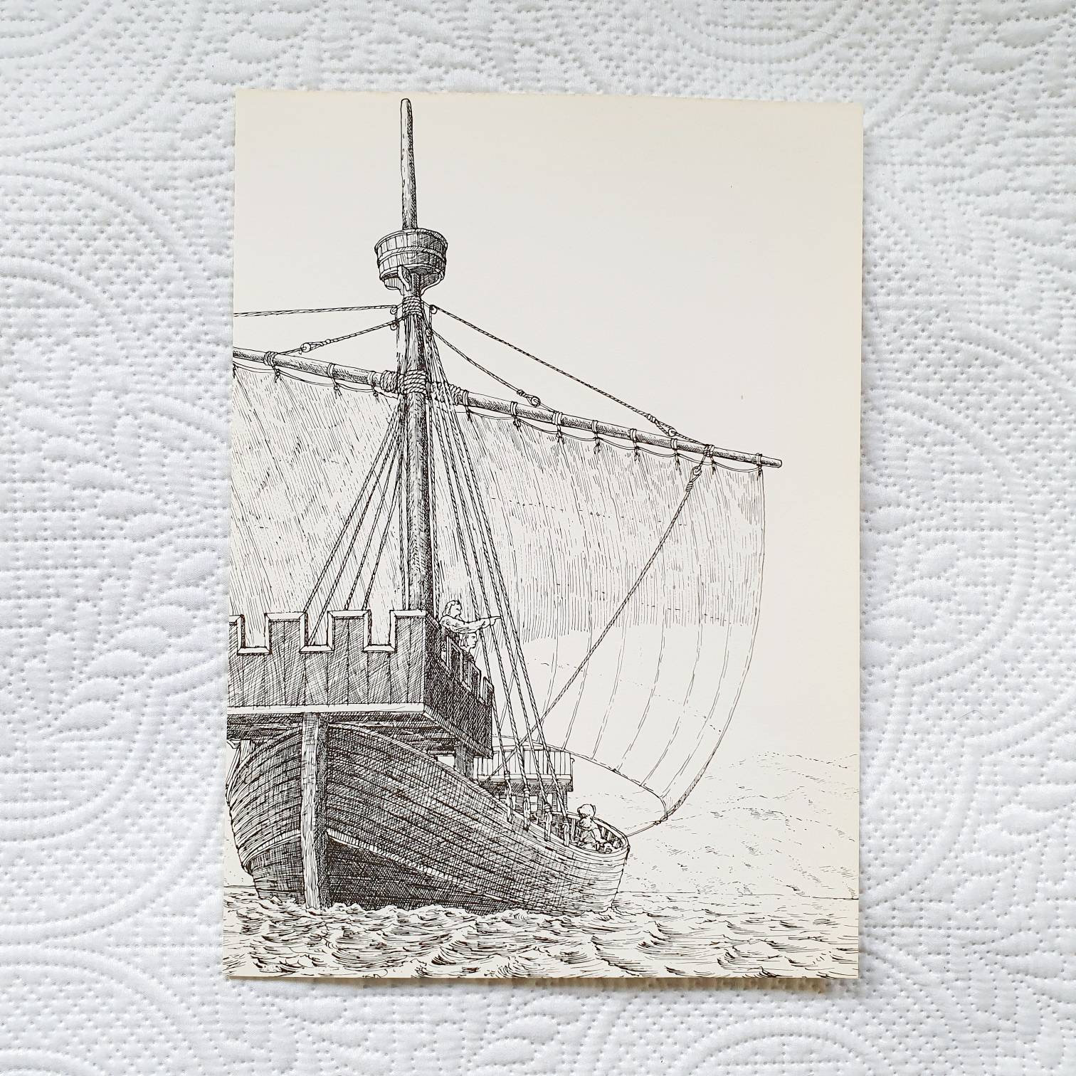 Medieval Ship Drawing