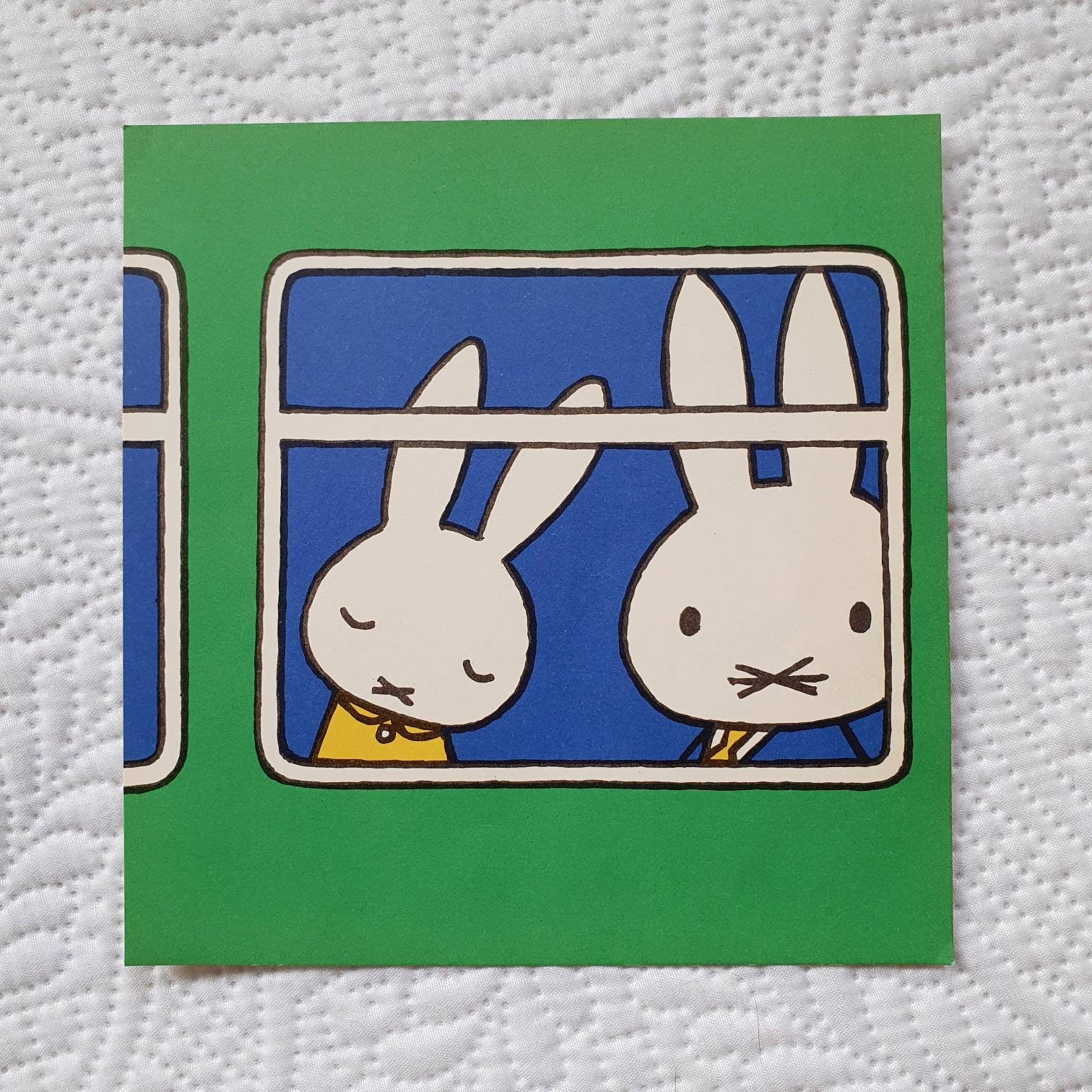 Miffy Sleeping on the Train Print, Original Book Print, Dick Bruna ...