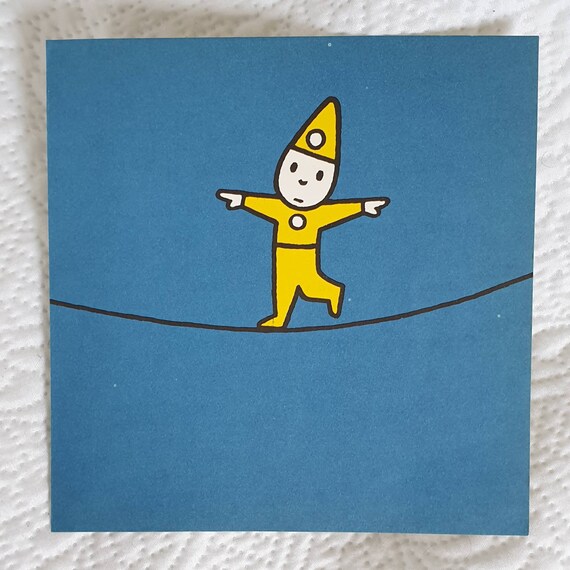 Circus Acrobat on a Wire Original Blue Book Print Dick - Etsy UK