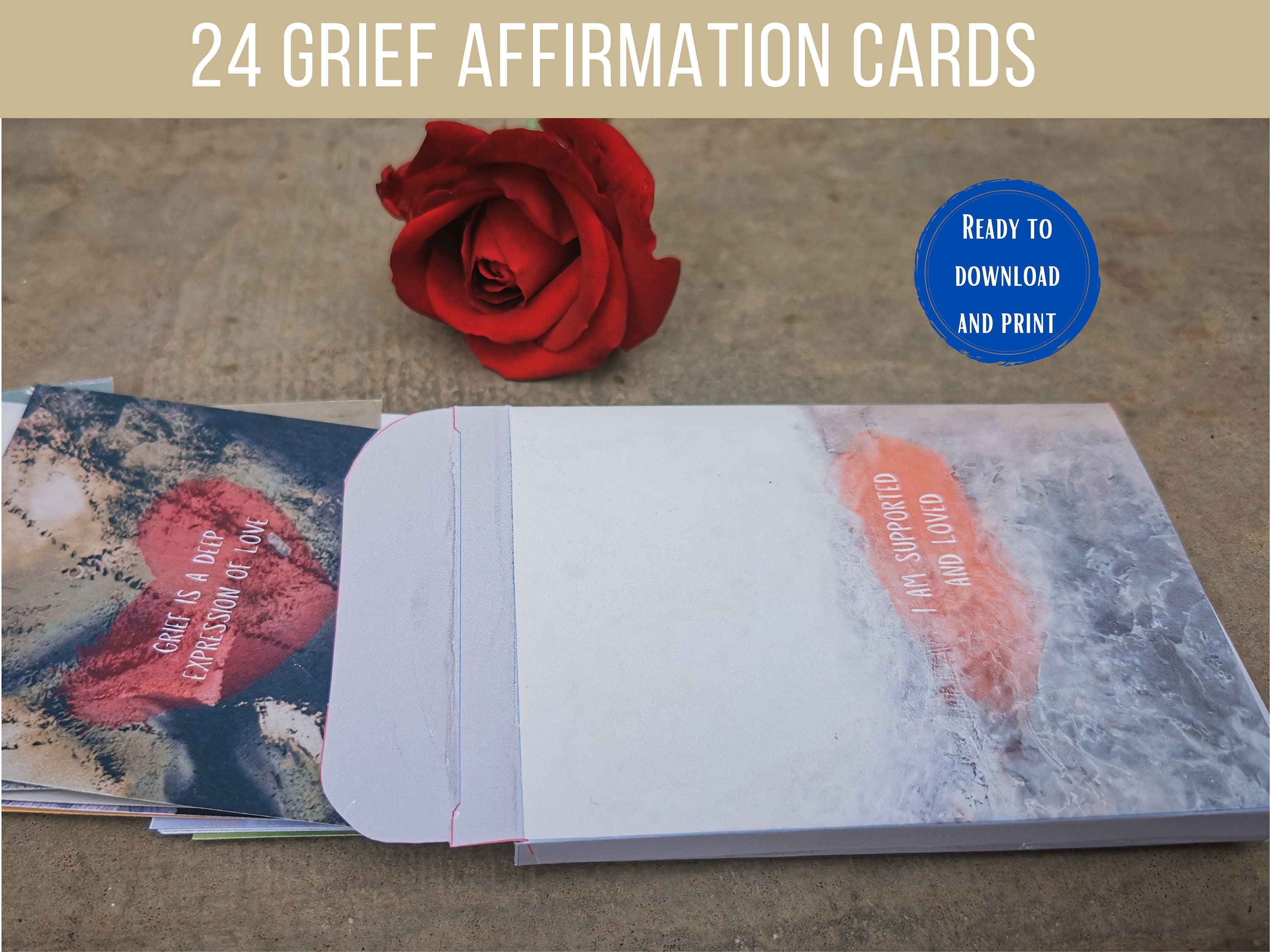 Grief Affirmation Cards | Sympathy Gift | Lost Loved One | Grief Quotes ...