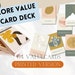 Core Values Card Deck and Workbook, Meaning of Life Self Discovery ...