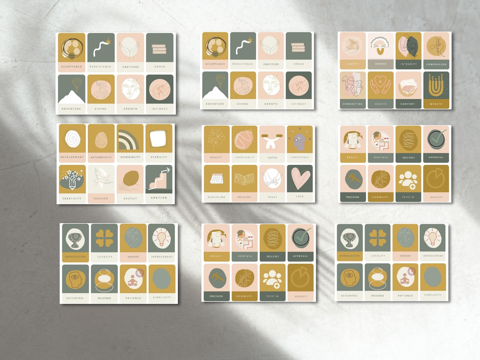 Core Values Card Deck and Workbook, Meaning of Life Self Discovery ...