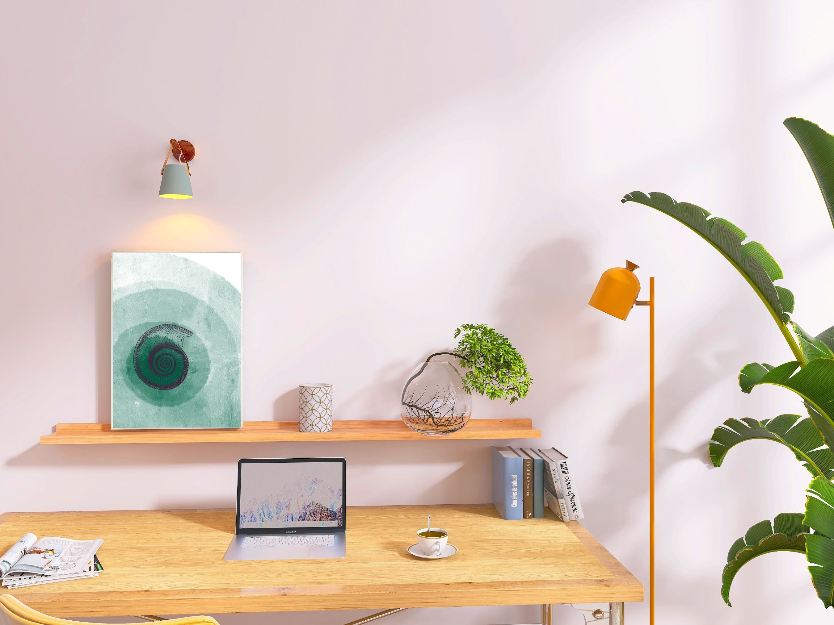 Sage Green Sea Shell Calming Digital Wall Art, Therapy Office Wall ...